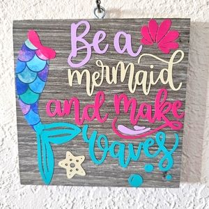 Wall Decor | Handmade Wall Art Mermaid Bedroom Decorative Sign | Poshmark